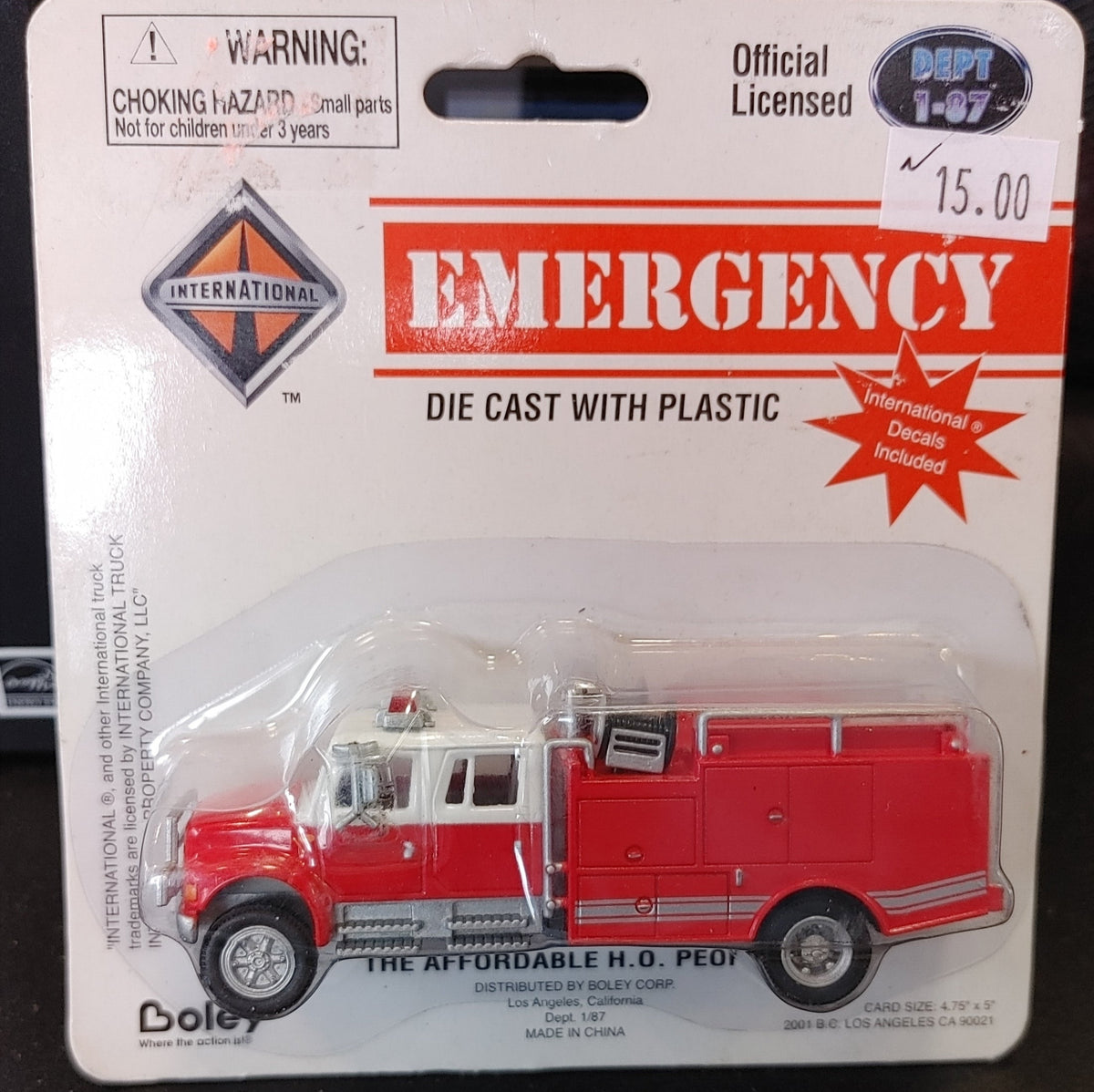 BOLEY 205971 HO Red & White Brush Fire Truck – The Hobby Centre