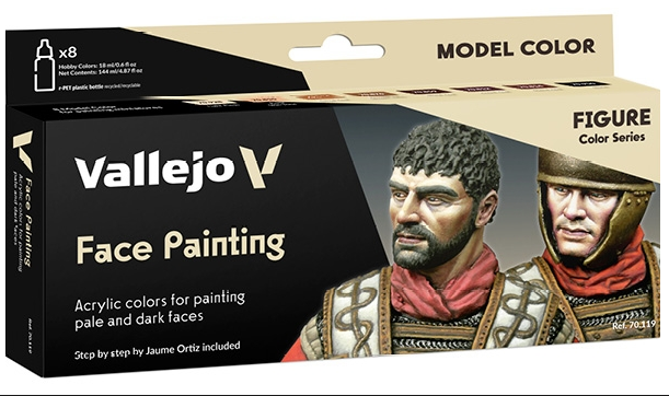 VAL70119 VALLEJO FIGURE FACE PAINTING SET (8 BOTTLES) 18ML – The Hobby ...